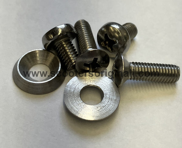 Lambretta Serveta Hardware - Horncast Upper - Lower Screw Washer Set ...