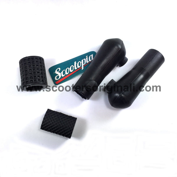 Vespa Rubber Kit - "Foot Use" Rubber Pads - Stand, Brake, Kickstart ...
